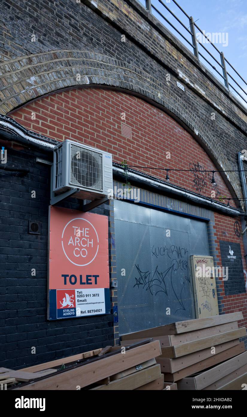 Small business closed down and spaces to let under railway arches by ...