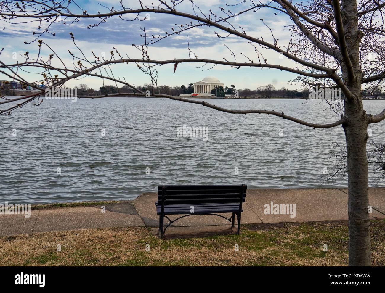 Jefferson Memorial across the Tidal Basin, in Washington DC Stock Photo ...