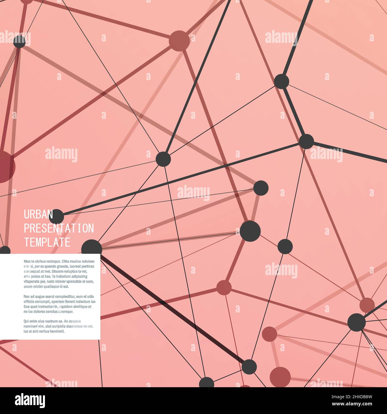 Abstract polygonal science background with connection dots and lines ...