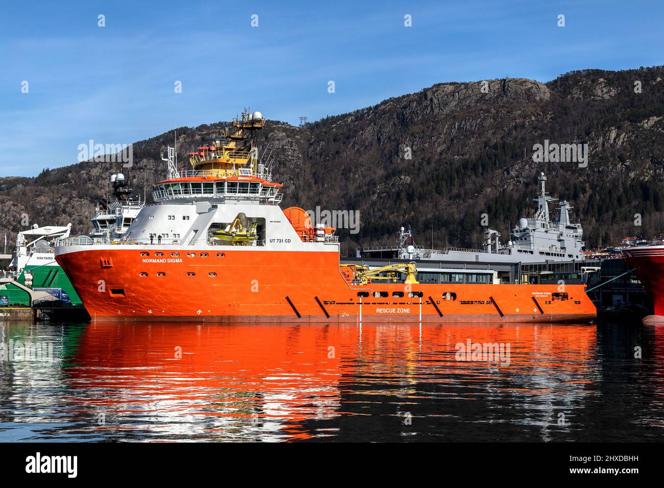 Offshore supply AHTS vessel Normand Sigma at Skoltegrunnskaien quay ...
