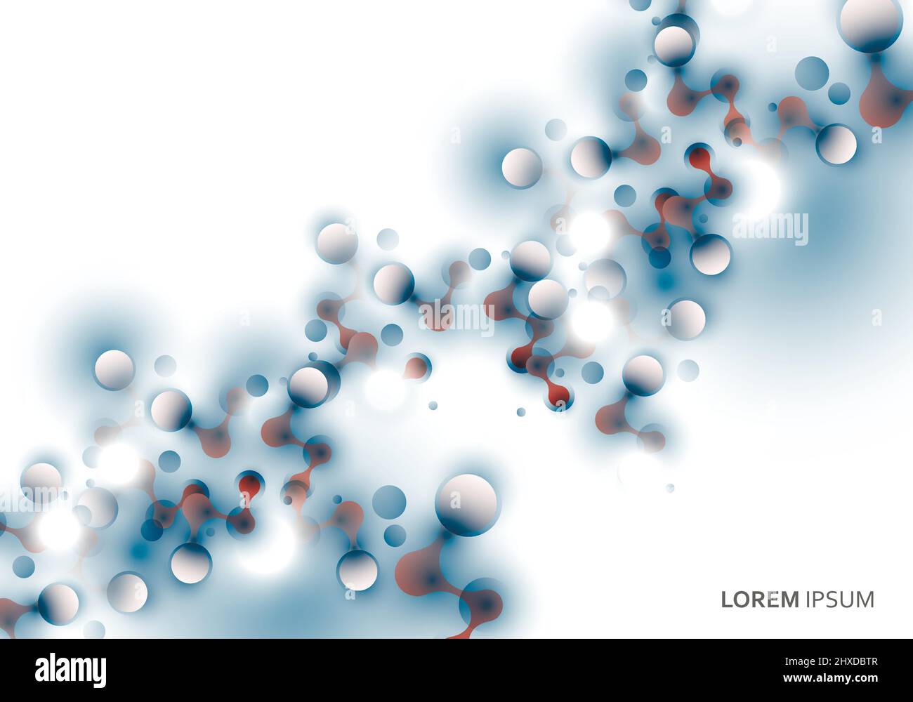 Abstract connection science and technology background with dots and ...