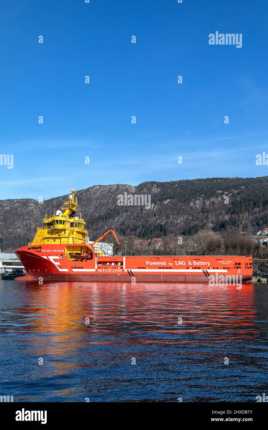 Offshore supply standby vessel Viking Prince berthed at Festningskaien ...