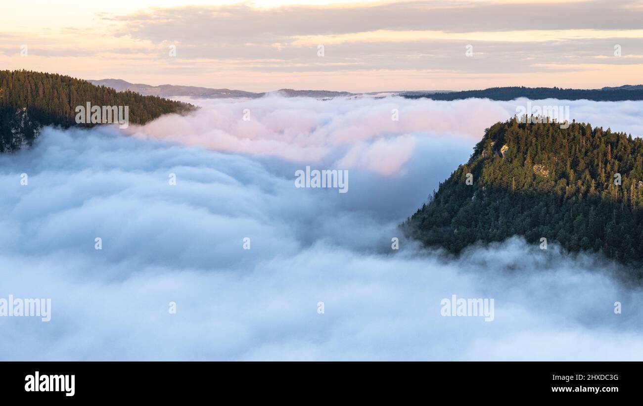 Sea of fog on the french border hi-res stock photography and images - Alamy