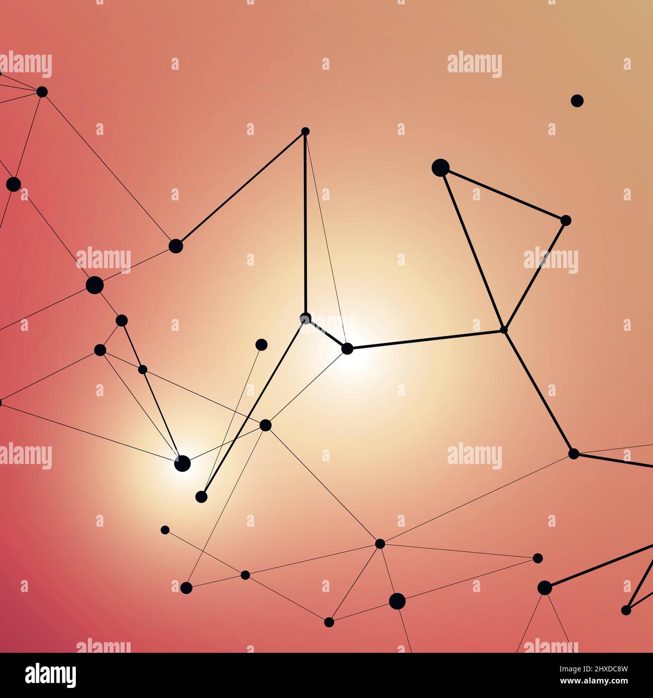 Vector illustration design and connecting dots and lines. Geometric connected abstract ...