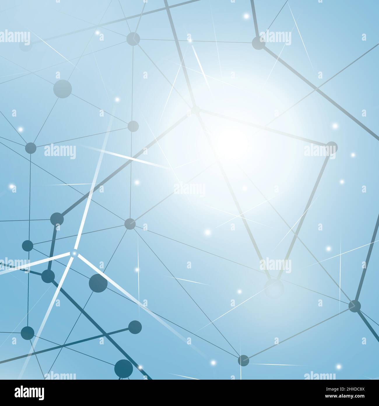 Geometric Abstract Background With Connected Lines And Dots Vector Illustration Stock Vector