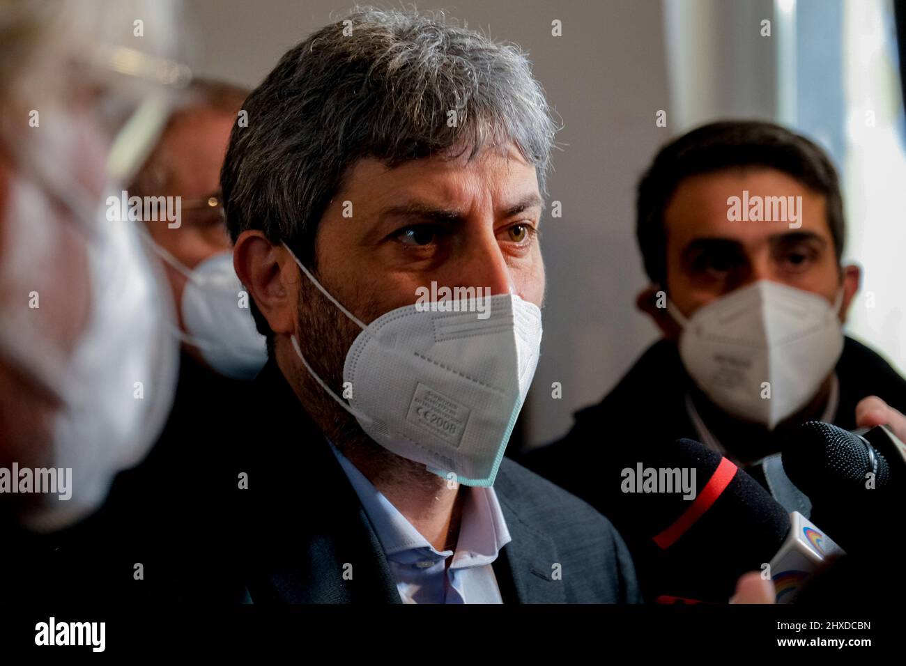 The President of the Chamber of Deputies Roberto Fico meets the ...