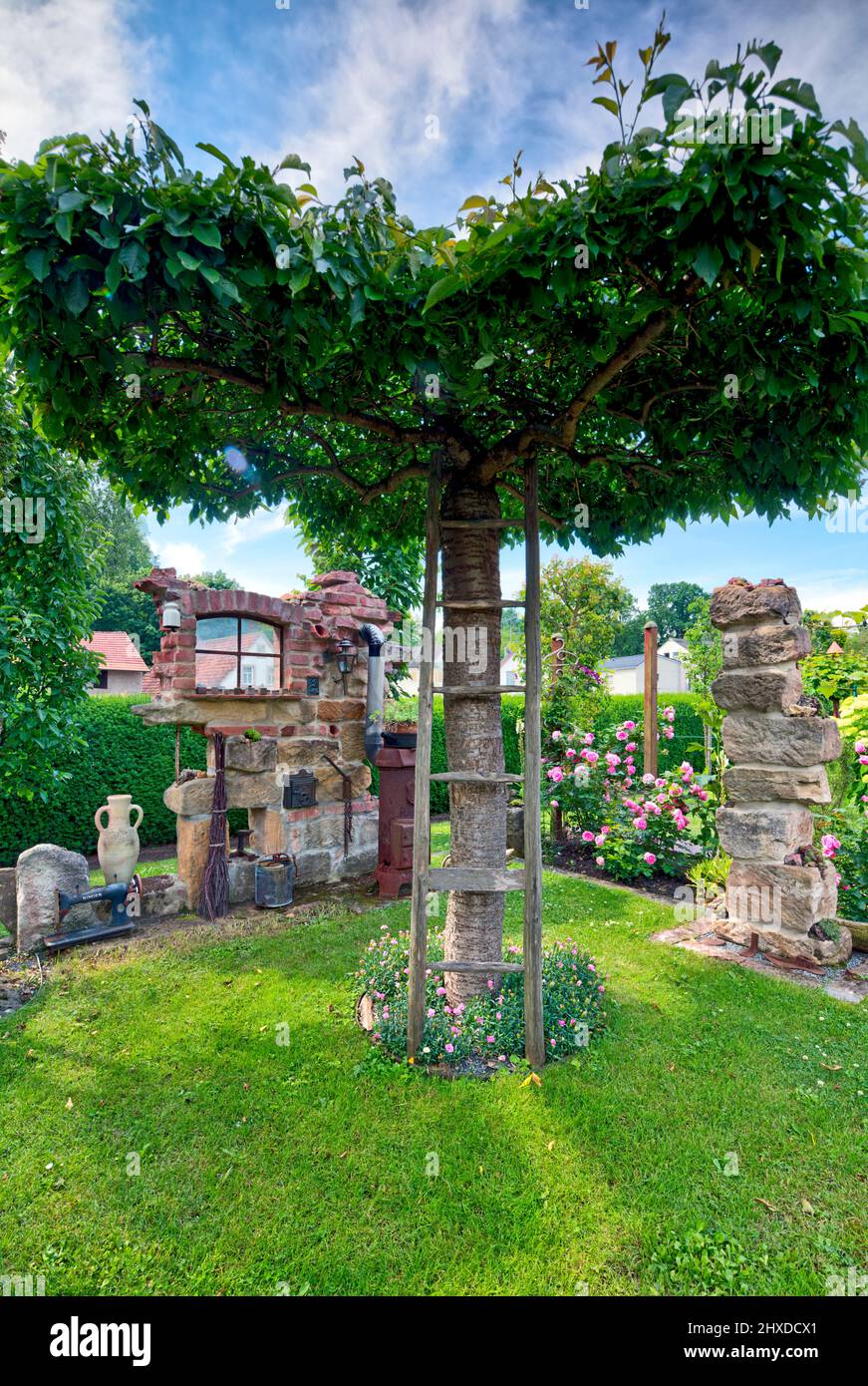Garden, garden complex, rock garden, idyll, summer, reportage, Baunach ...