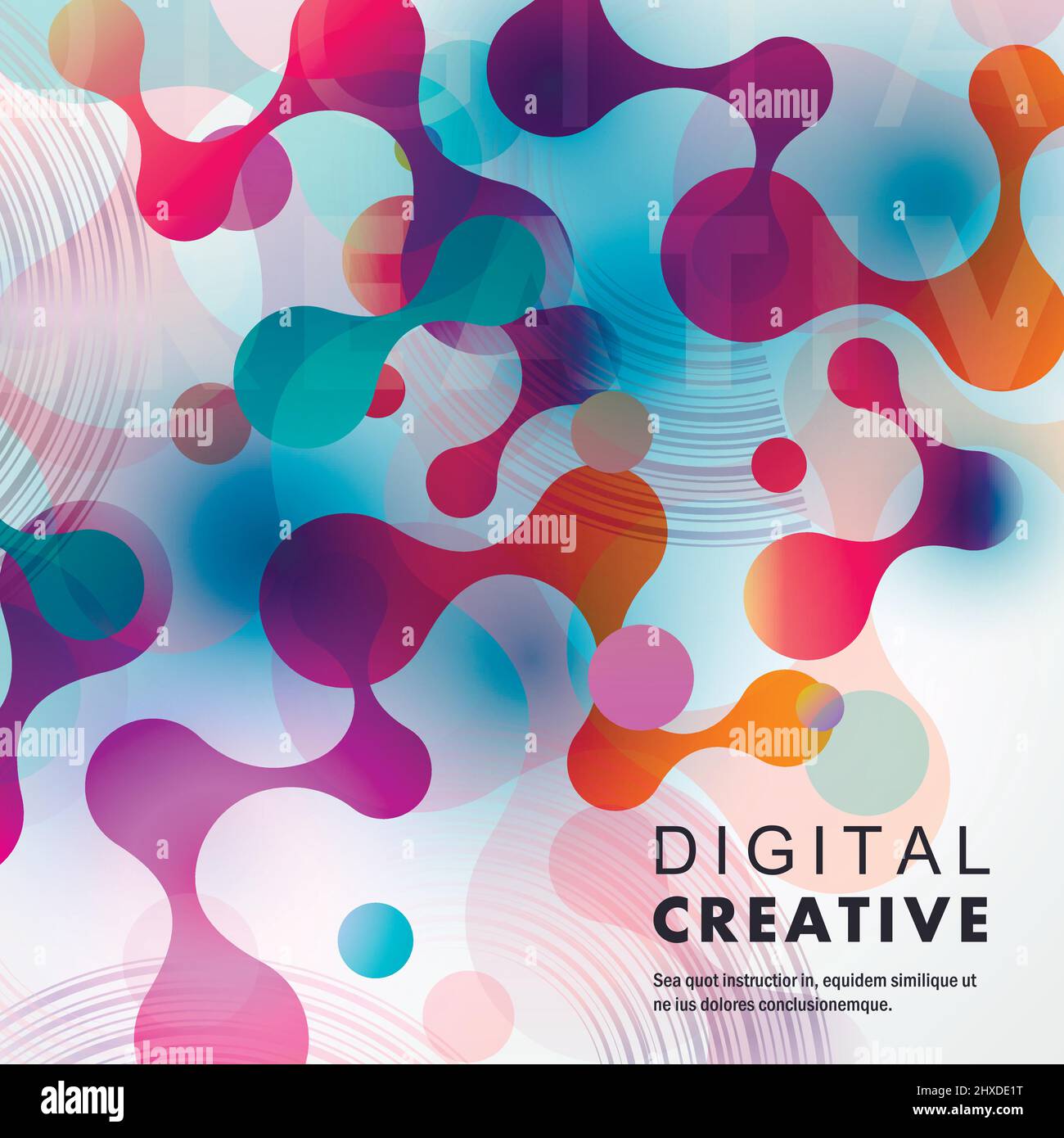 Fluid gradient connect shapes design composition. Vector illustration ...