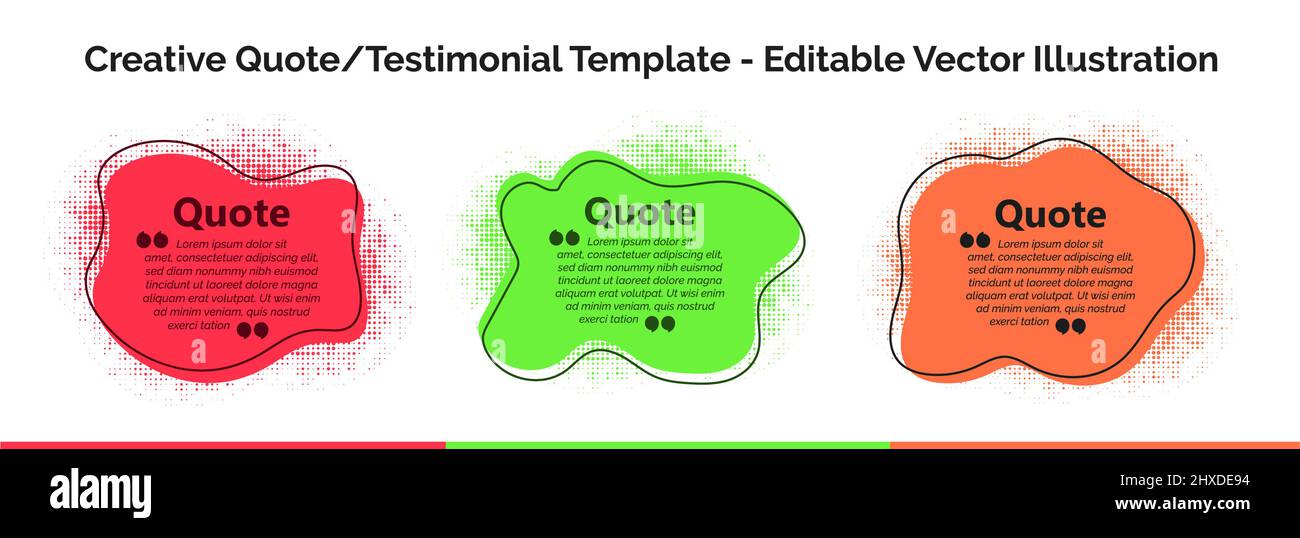 Creative editable vector quote, Quotation bubble, Banner illustration ...