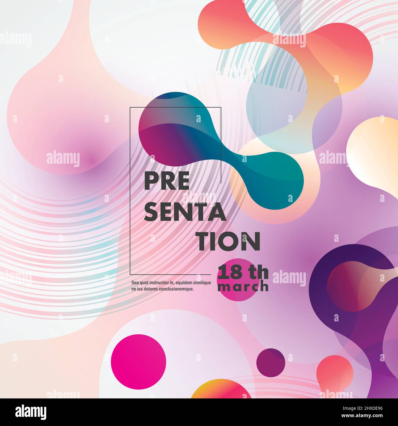 Liquid color design with fluid gradient shapes Vector background Stock ...