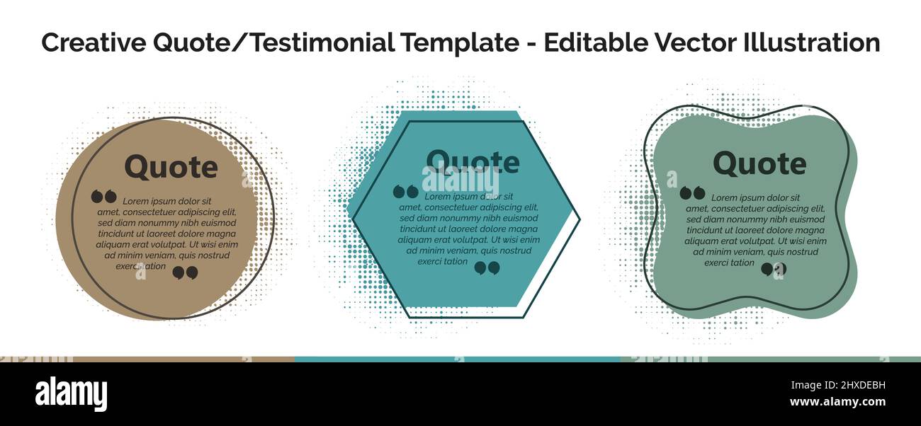 Creative editable vector quote, Quotation bubble, Banner illustration ...