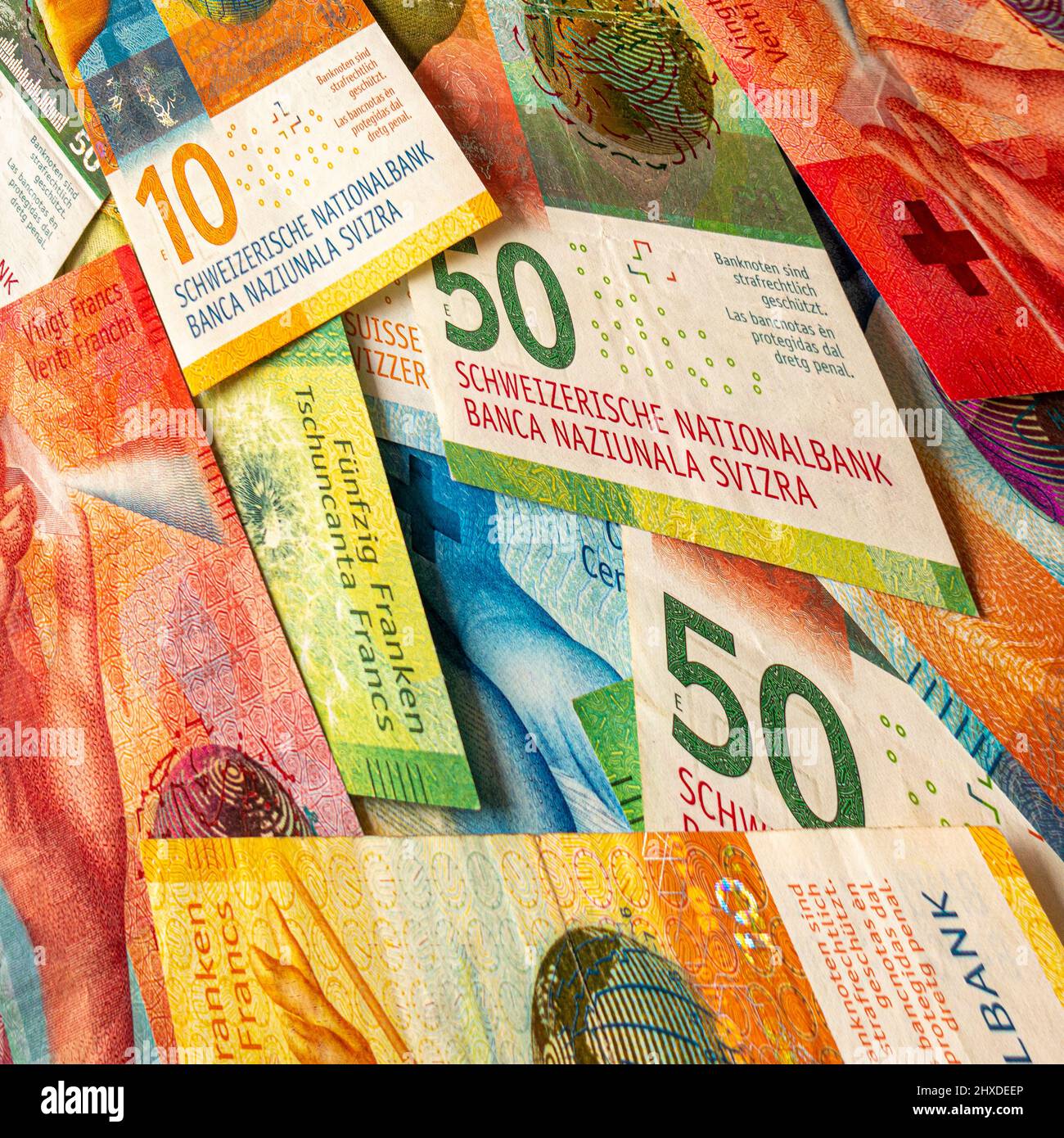 Swiss Francs - banknotes Stock Photo - Alamy