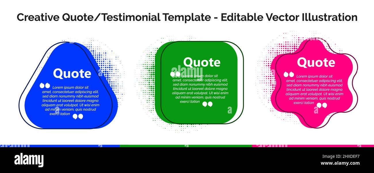 Creative editable vector quote, Quotation bubble, Banner illustration ...