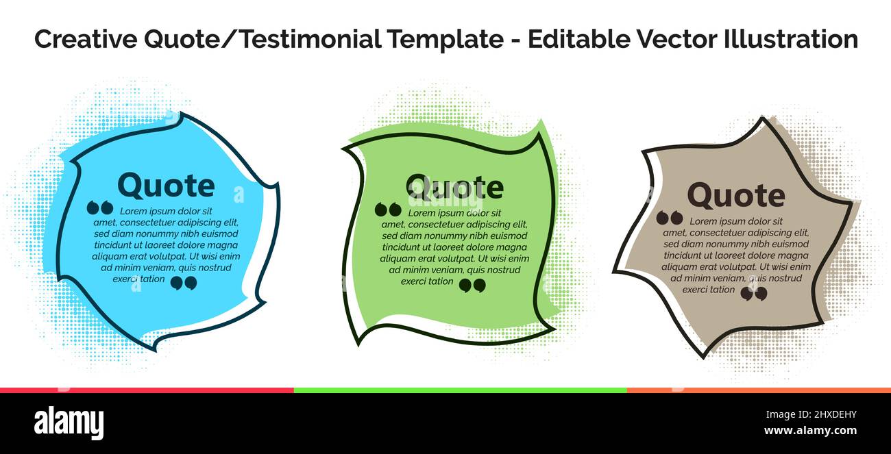 Creative editable vector quote, Quotation bubble, Banner illustration ...