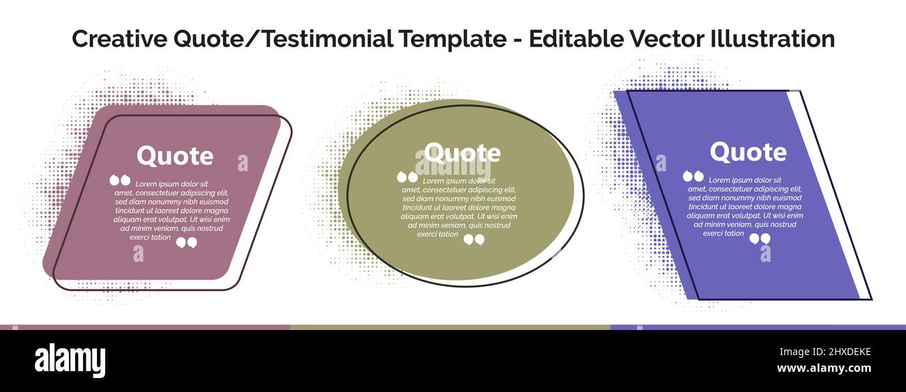Creative editable vector quote, Quotation bubble, Banner illustration ...