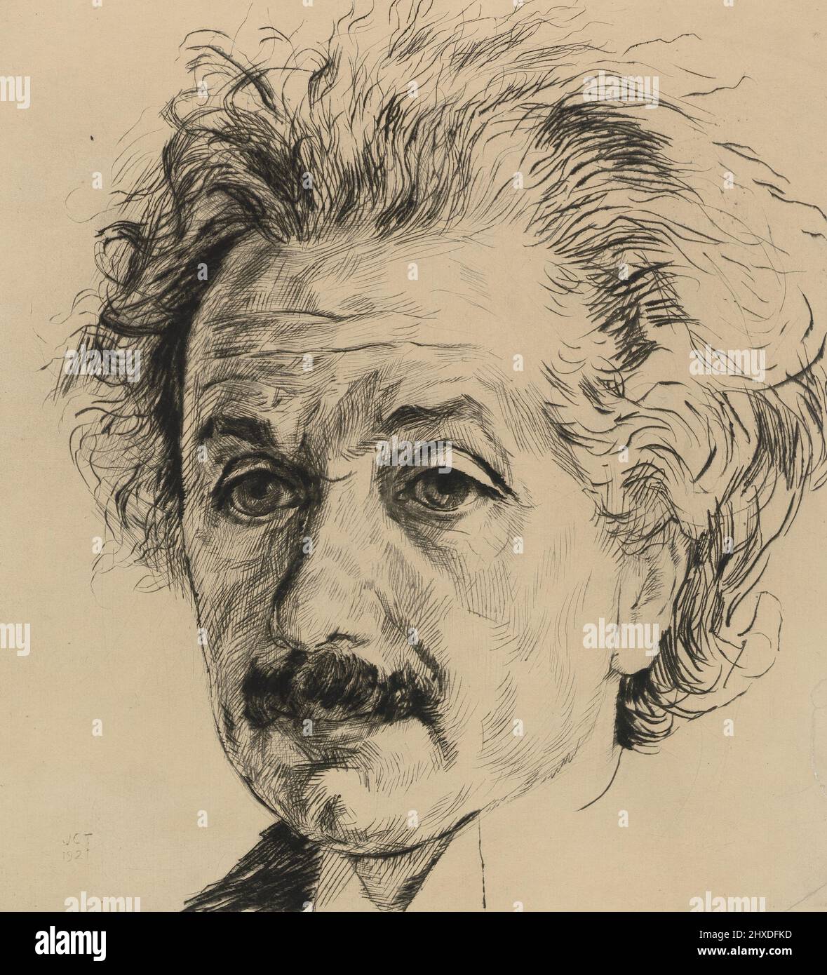 Portrait of albert einstein drawing hi-res stock photography and images ...