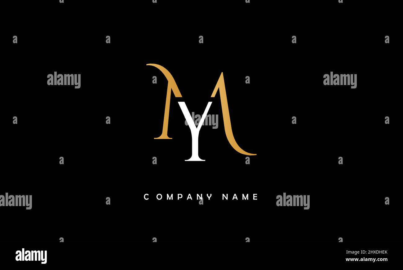 YM or my alphabets letters initial monogram Stock Vector Image & Art - Alamy