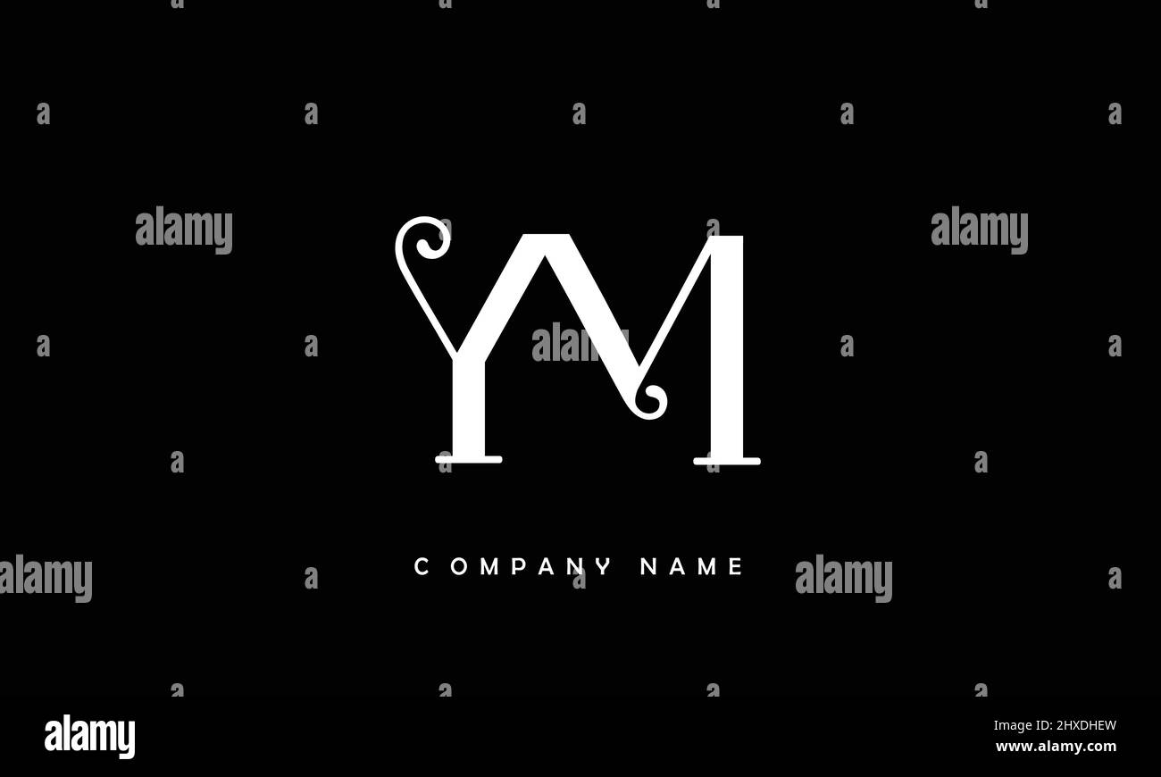 YM or my alphabets letters initial monogram Stock Vector Image & Art ...