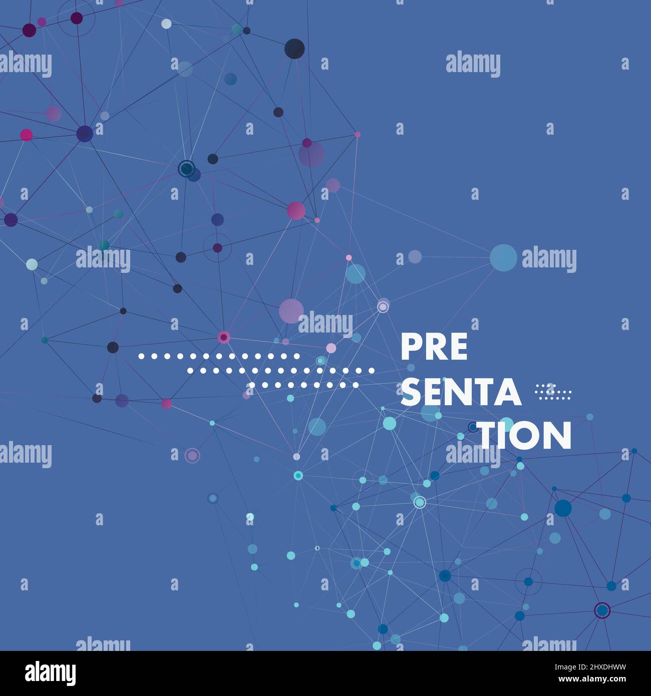 Abstract connecting dots and lines for science and technology background. Vector illustration ...