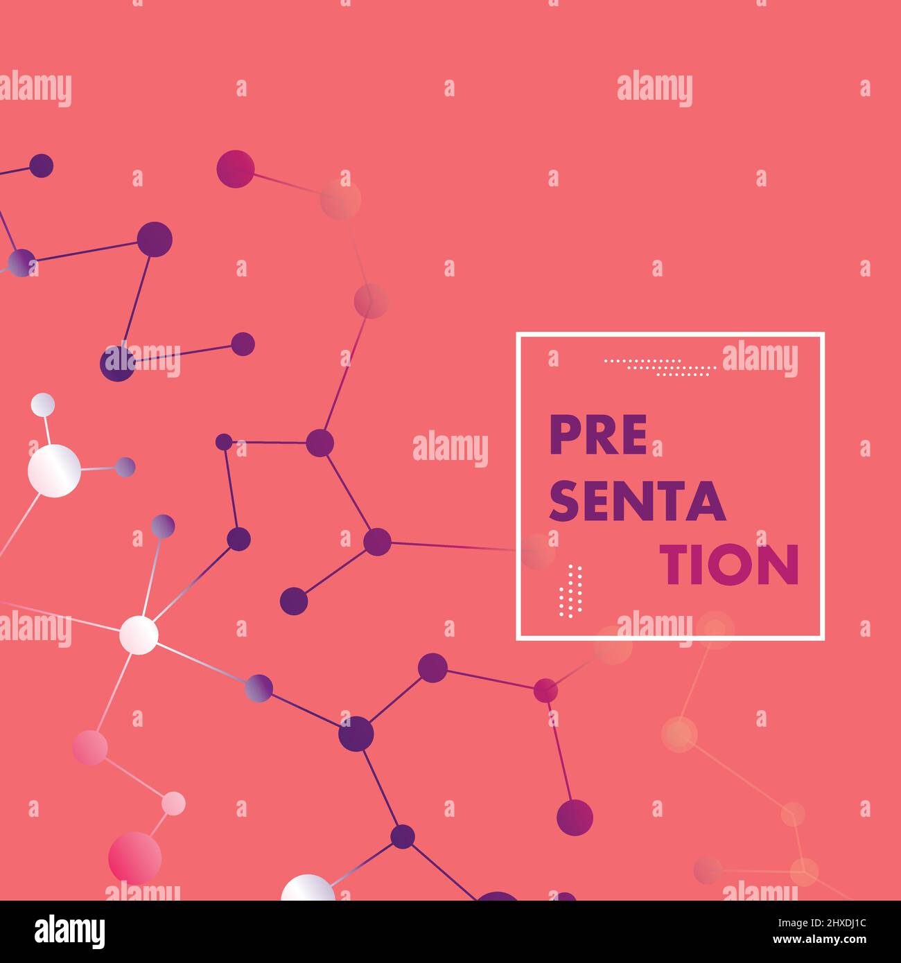 Connection science and technology background with lines and dots ...