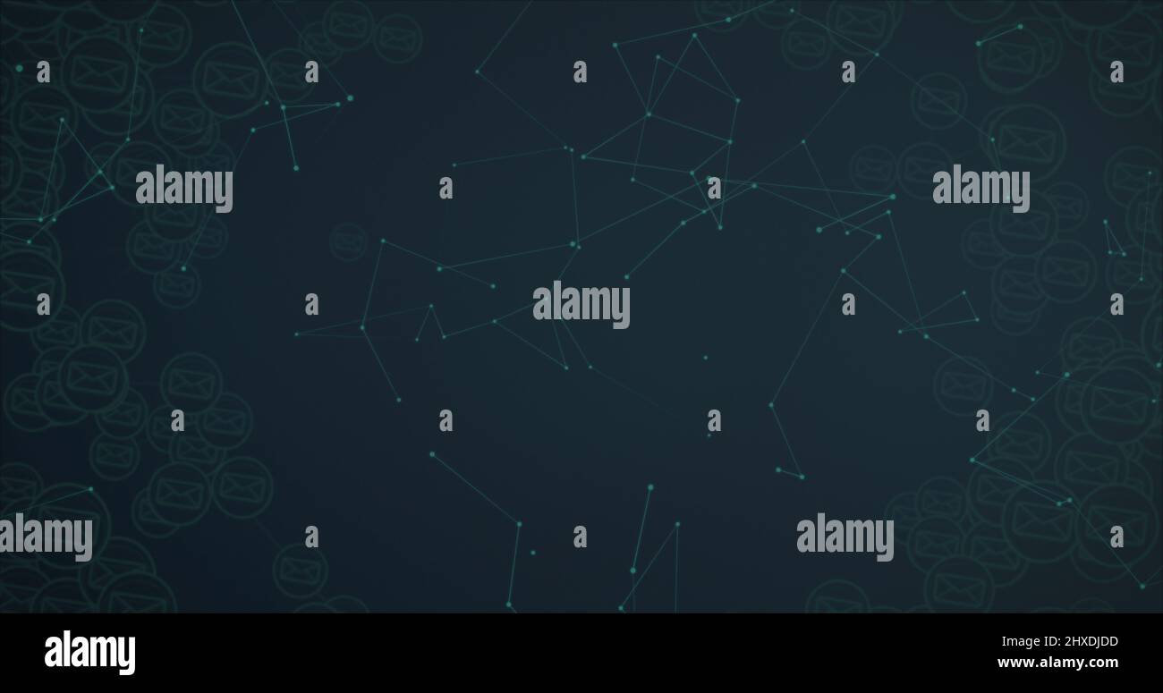 Image of networks of connections over black background Stock Photo - Alamy