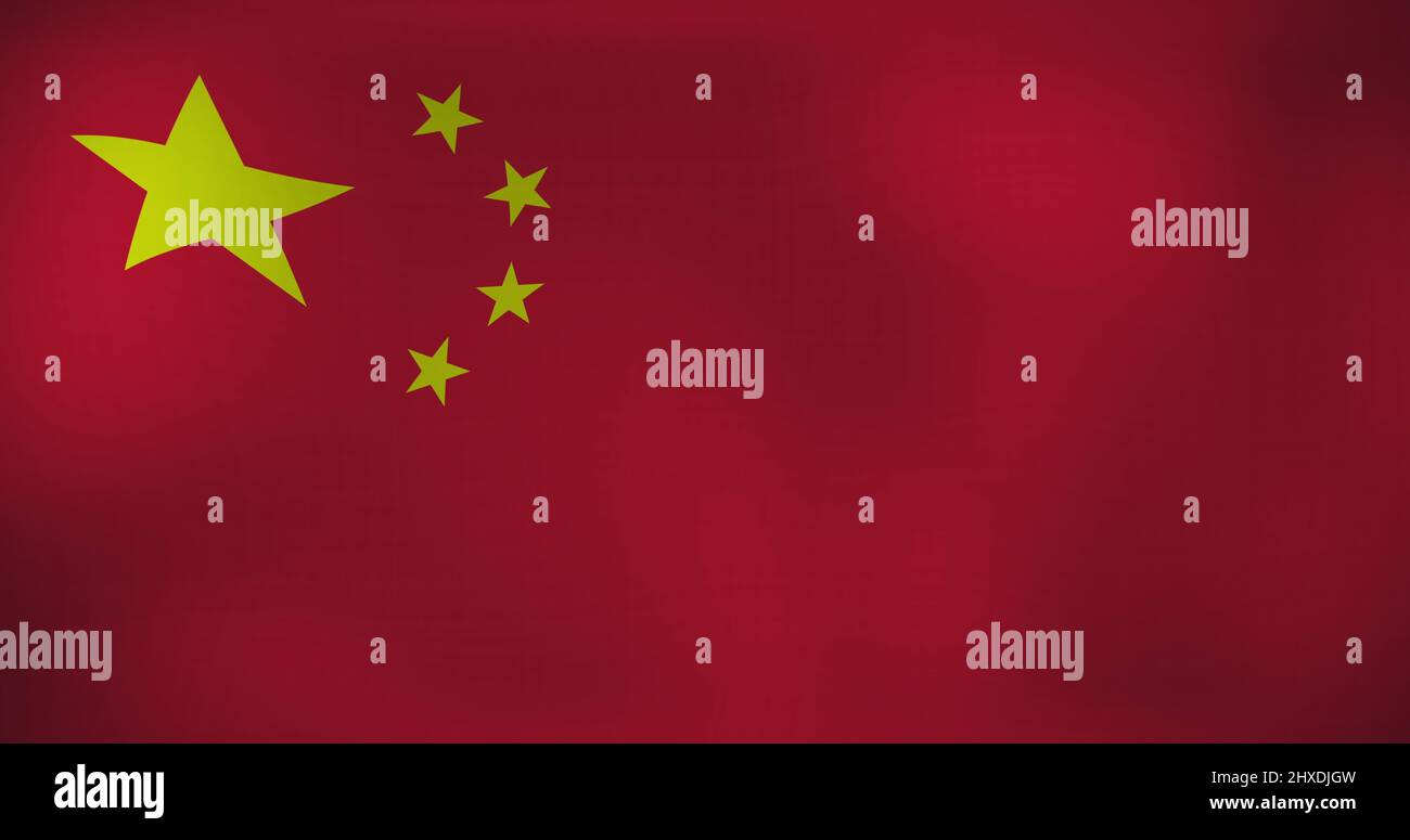 China flag waving hi-res stock photography and images - Alamy