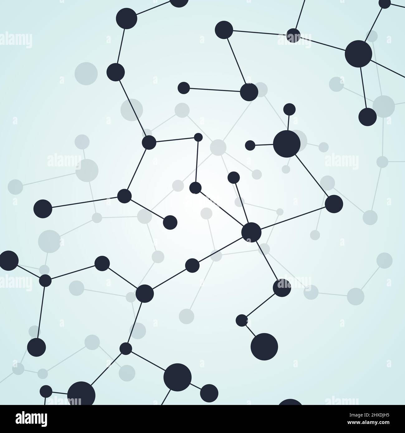 Connection science and technology background with lines and dots ...