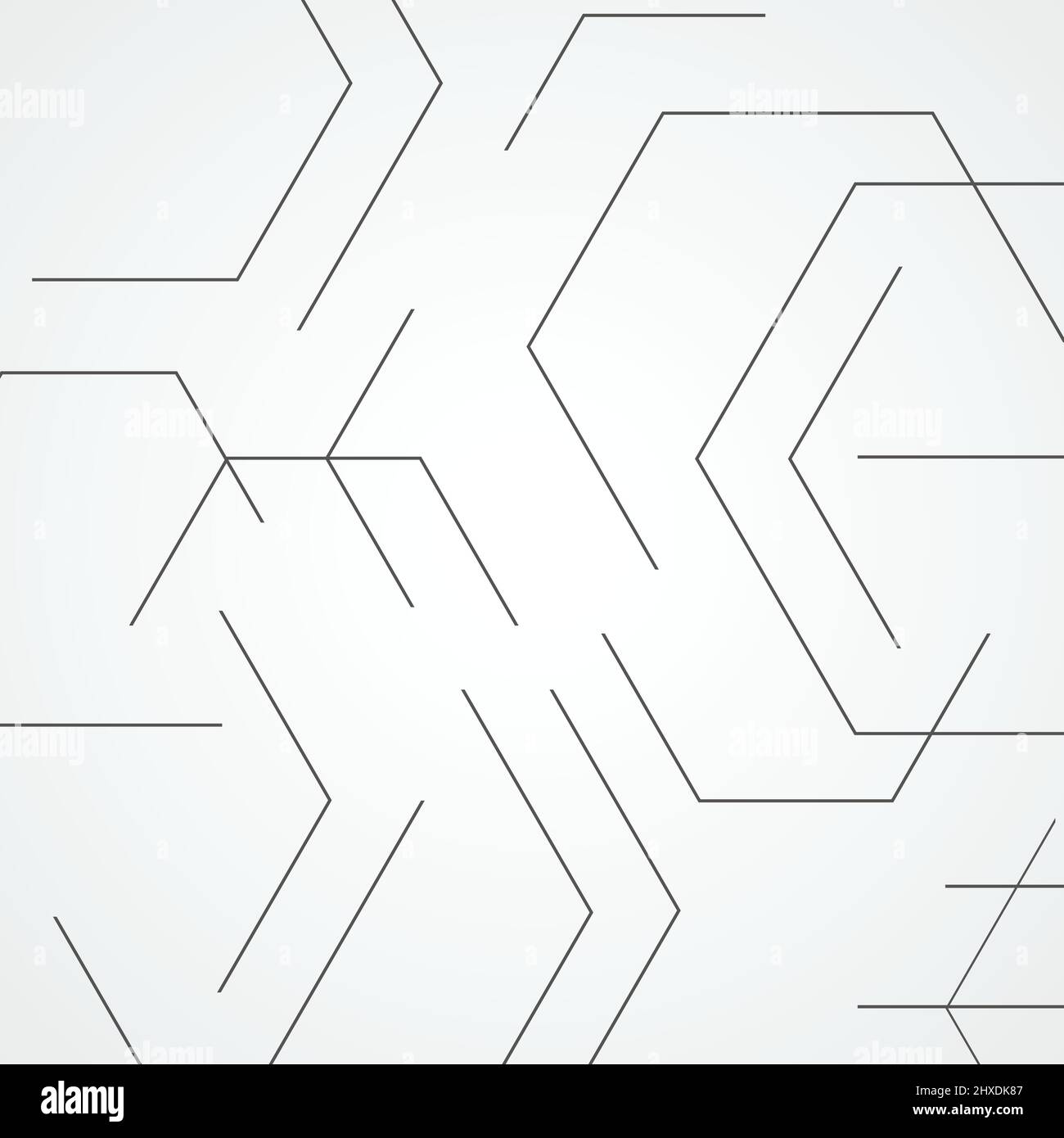 Abstract line shapes and pattern hexagon. Minimalistic design ...