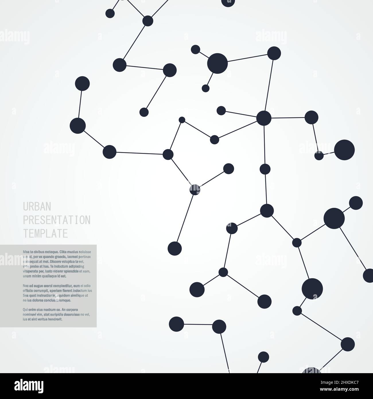 Connection science and technology background with lines and dots ...