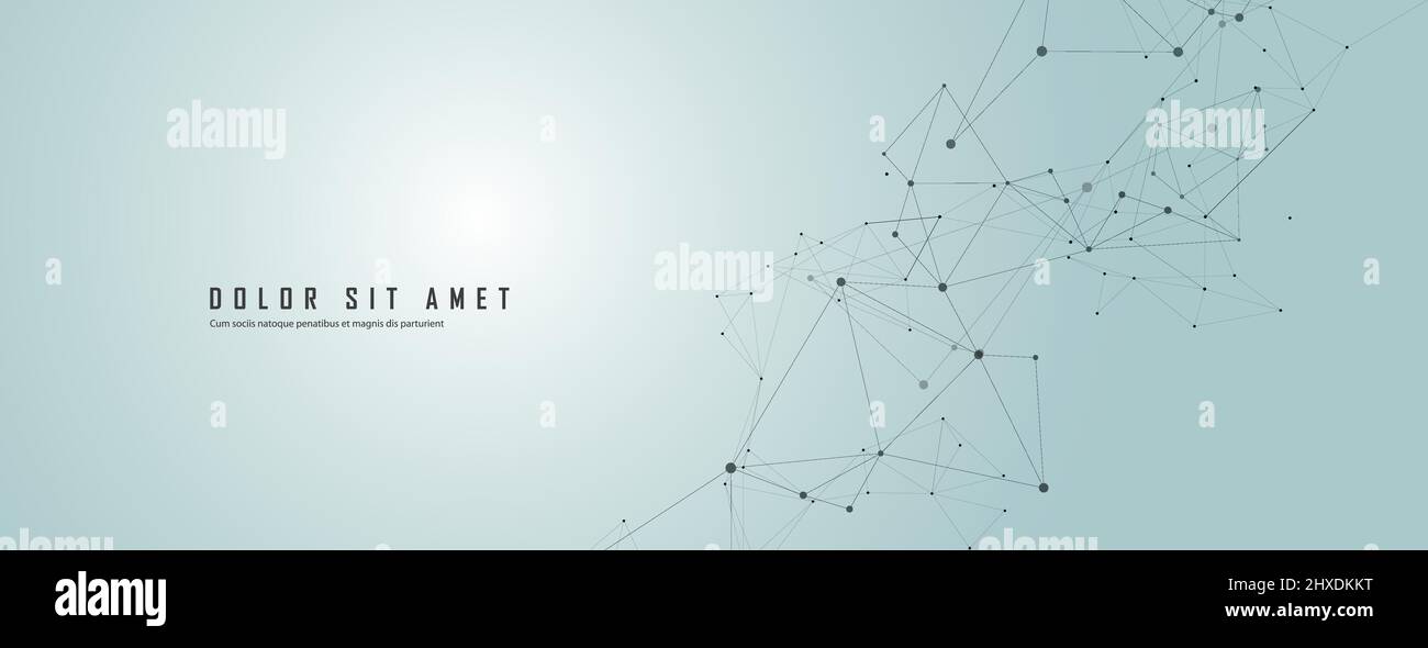 Abstract Connect Molecule Banner And Science Structure Vector Illustration Stock Vector Image