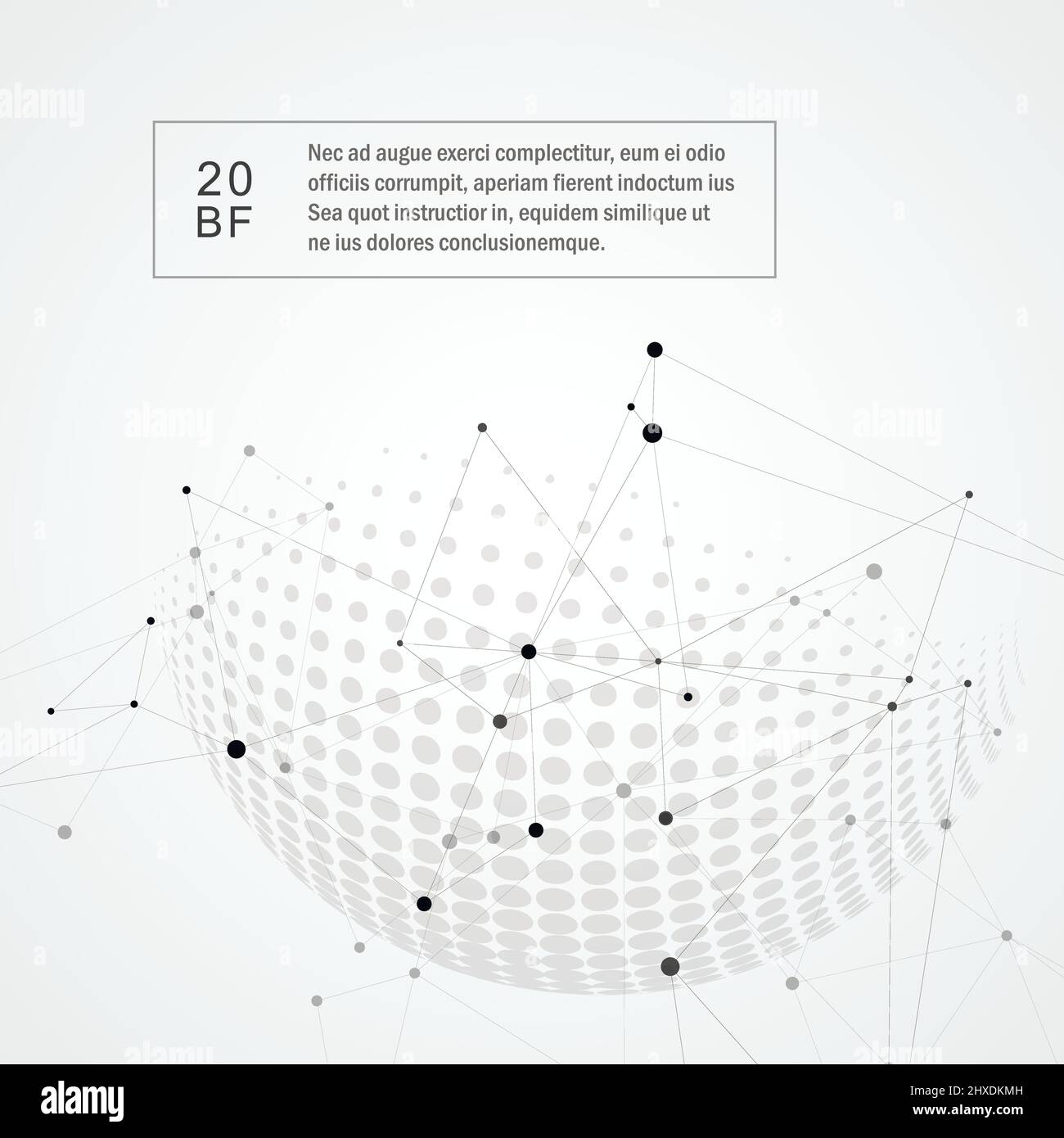 Vector halftone spheres with world globe and connect concept design ...