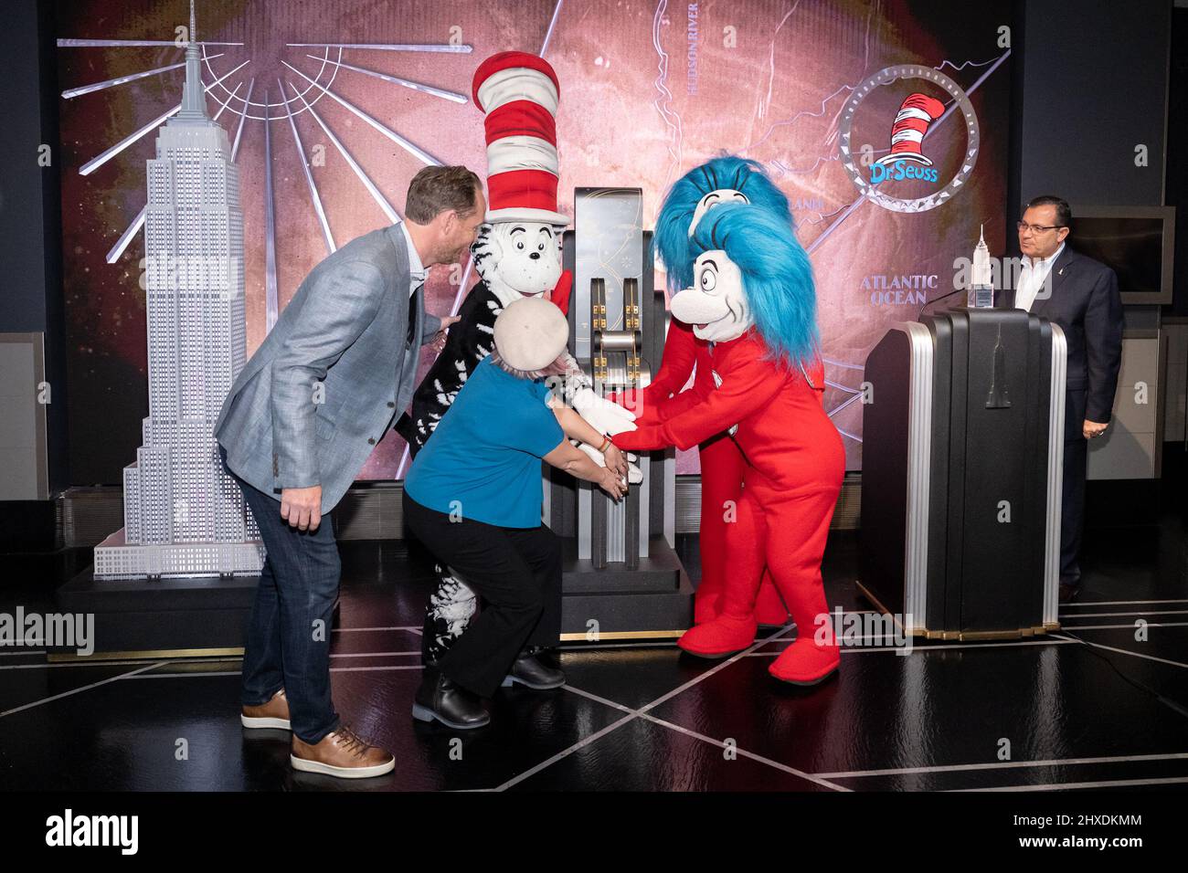 New York, USA. 11th Mar, 2022. Dale Halfaker, Mallory Loehr, Dr. Seuss ...