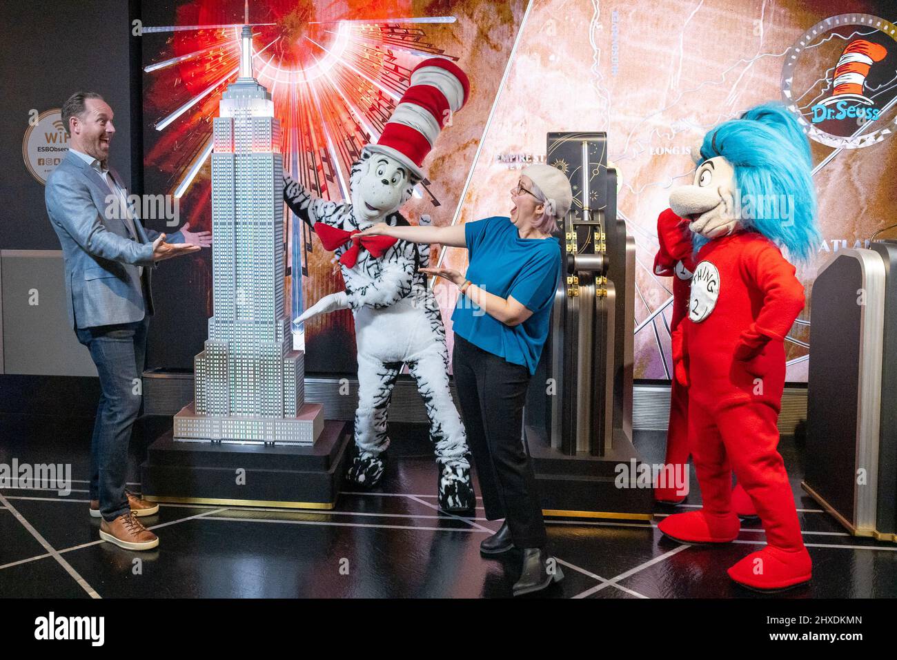 New York, USA. 11th Mar, 2022. Dale Halfaker, Mallory Loehr, Dr. Seuss ...