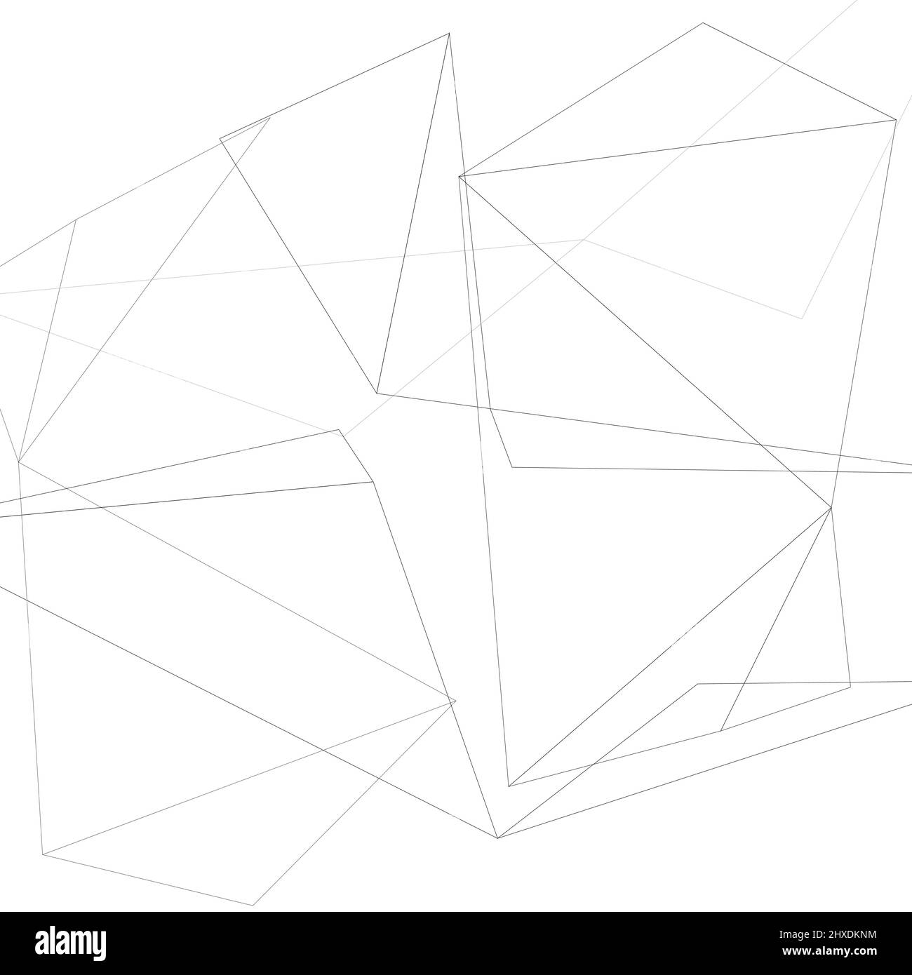 Connected Abstract Pattern With Overlapping Lines Vector Technology Background Stock Vector