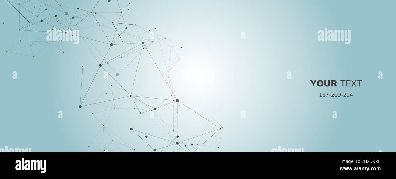 Abstract science and technology design. Banner with text and pattern ...