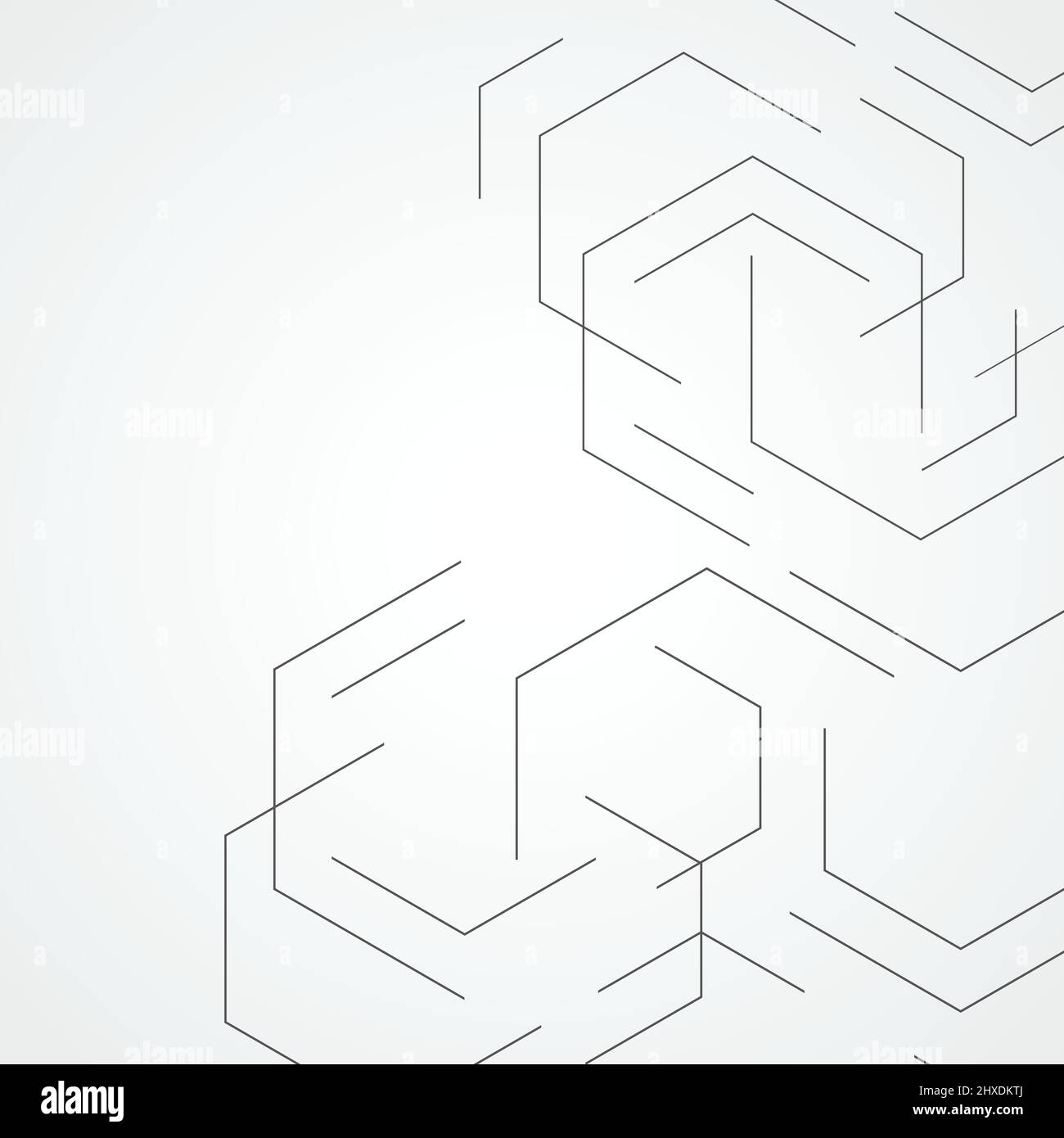 Vector illustration design with connect hexagon pattern background ...