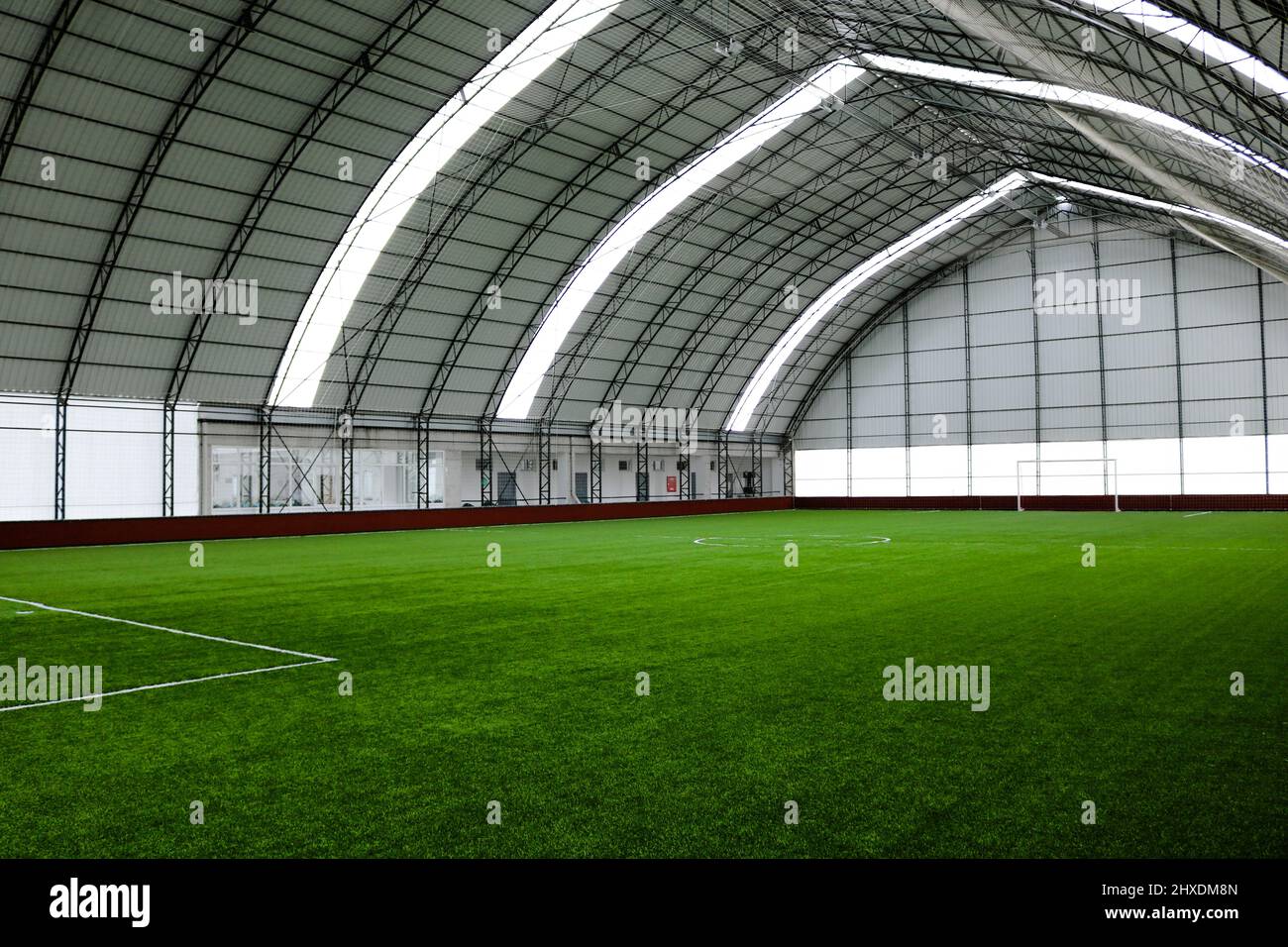 Empty football pitch, football playing field Stock Photo - Alamy