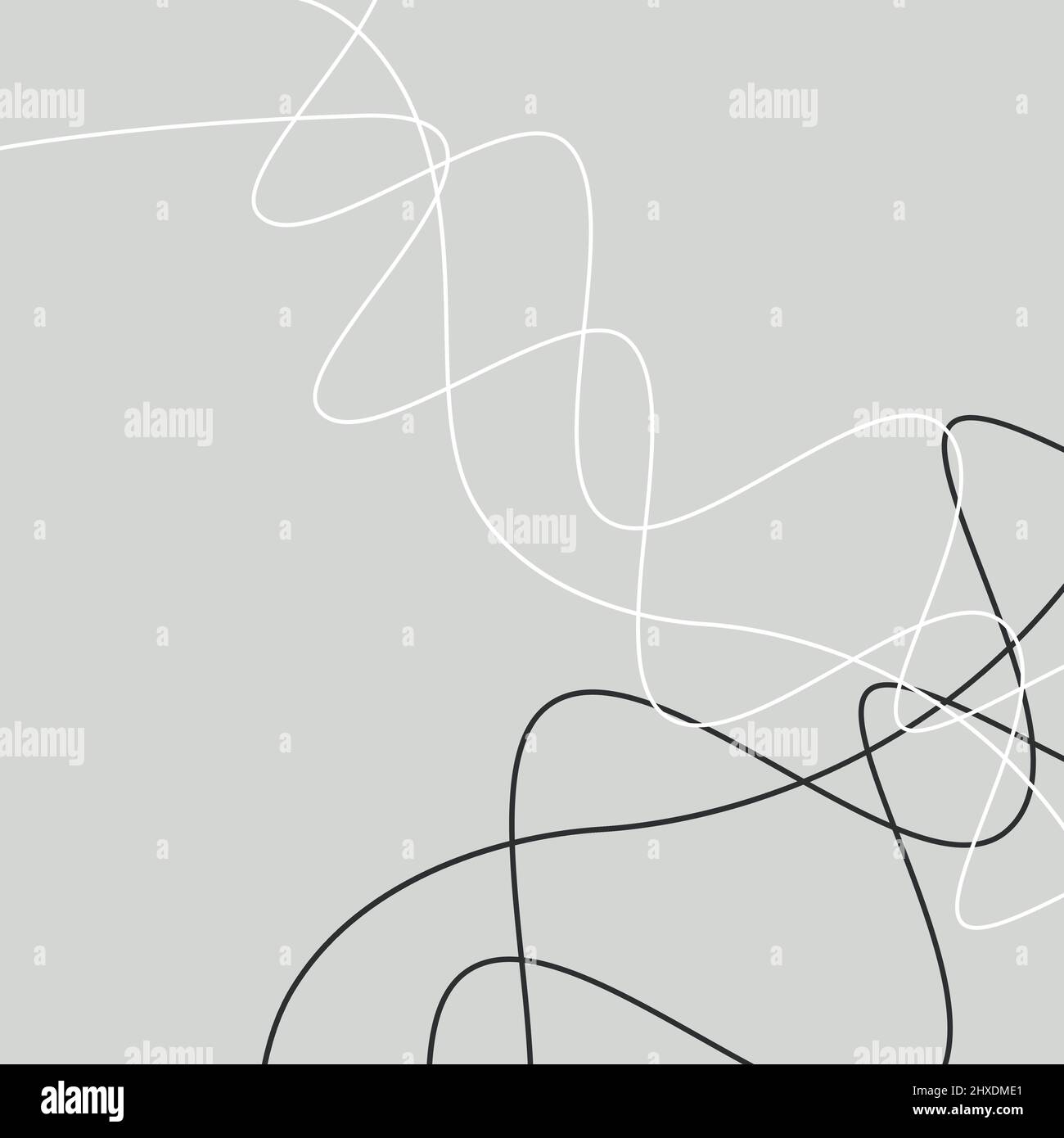 Modern abstract simple smooth lines connected and intersecting. Vector ...