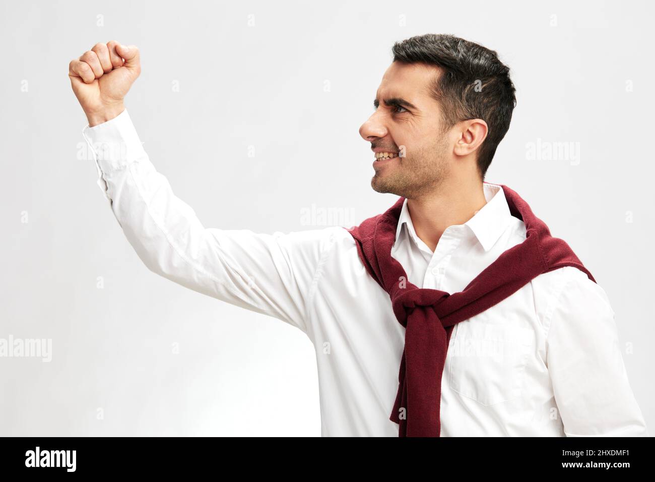 businessmen self confidence posing emotions isolated background Stock ...