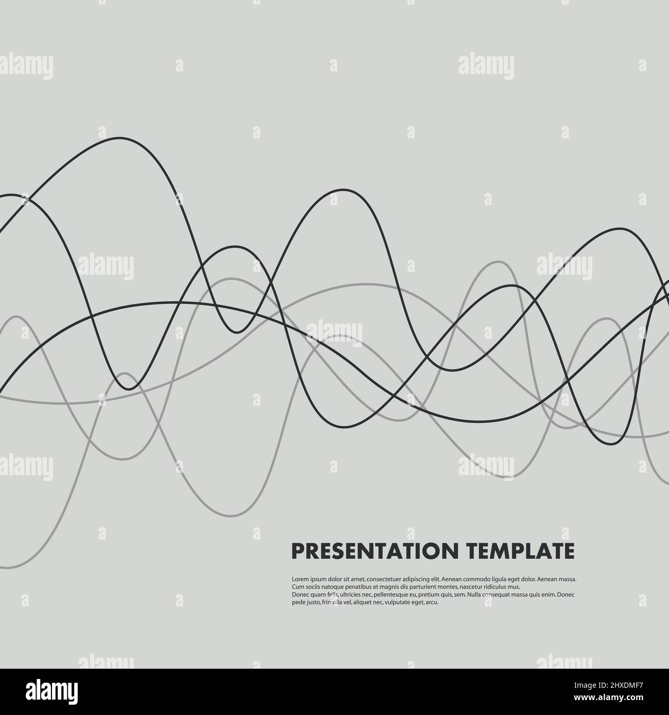 Modern abstract simple smooth lines connected and intersecting. Vector ...