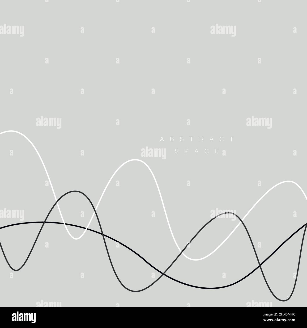 Modern abstract simple smooth lines connected and intersecting. Vector ...