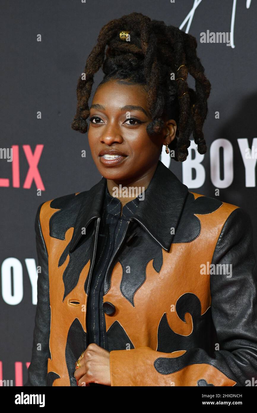 LONDON, ENGLAND - MARCH 11: Little Simz attends the "Top Boy 2" World ...