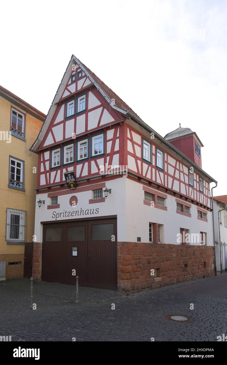 Historic fire station as a fire department museum in Nidda, Hesse ...