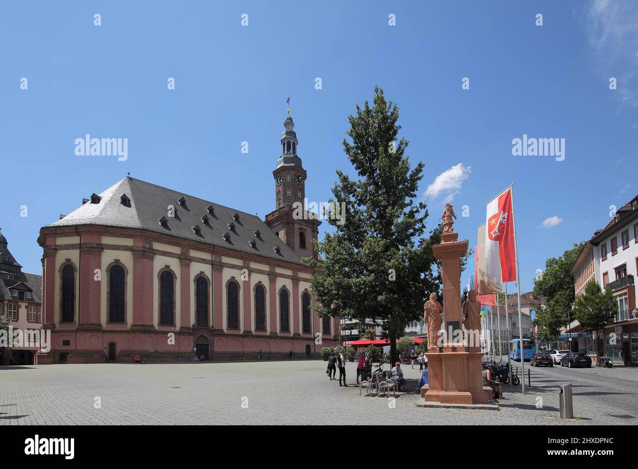 Trinity Church on the market square in Worms, Rhineland-Palatinate ...
