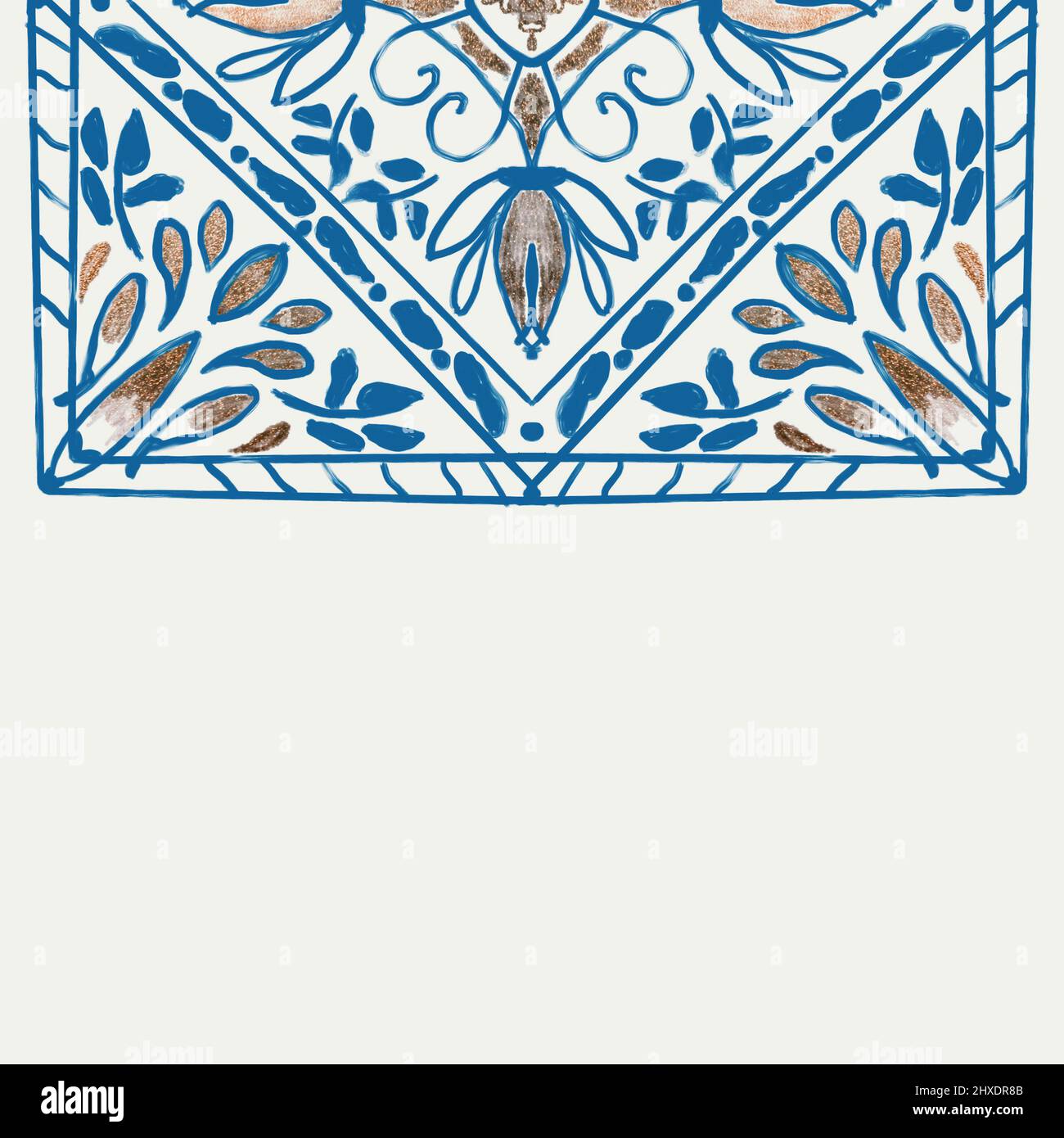 Stationery paper for communications with eye catching pattern border in ...