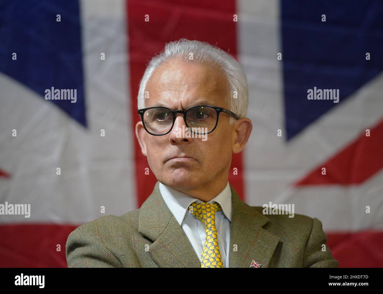 Ben Habib at a rally in opposition to the Northern Ireland Protocol at ...