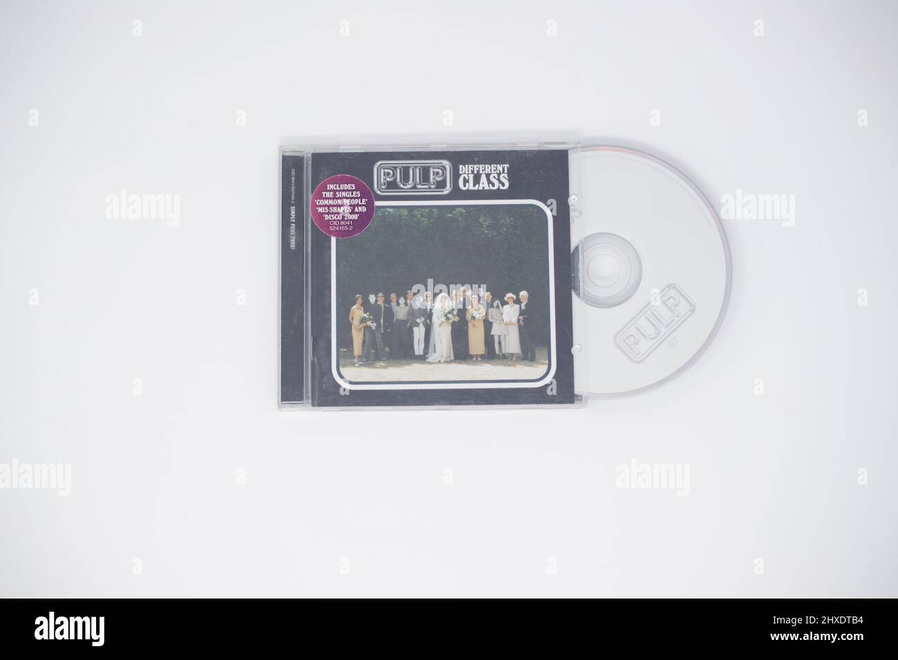 Pulp - Different Class album cover with CD on white background Stock ...
