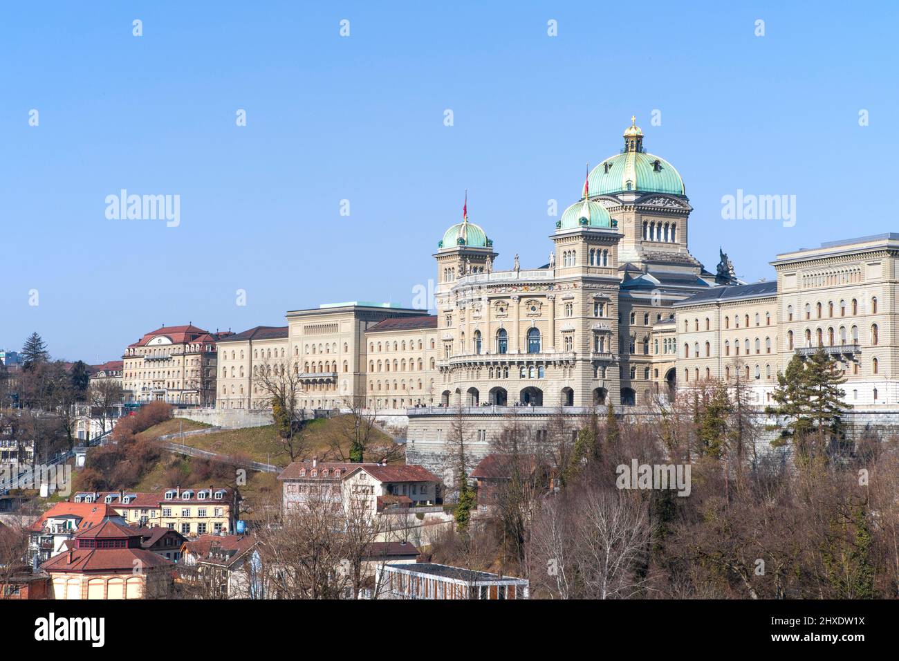 Federal palace of Switzerland, swiss parliament building in Bern Stock ...