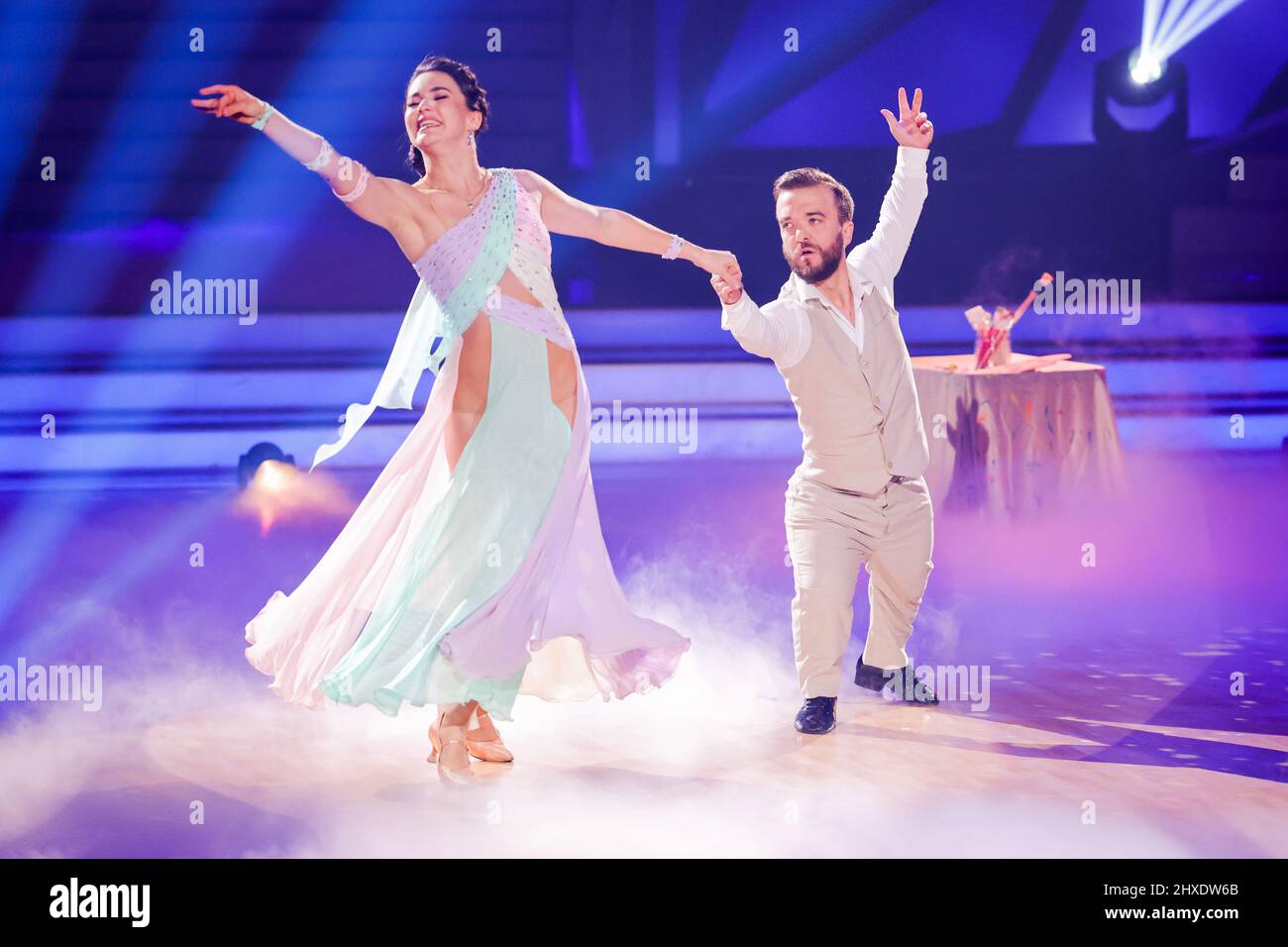 Cologne, Germany. 11th Mar, 2022. Mathias Mester, athlete, and Renata ...