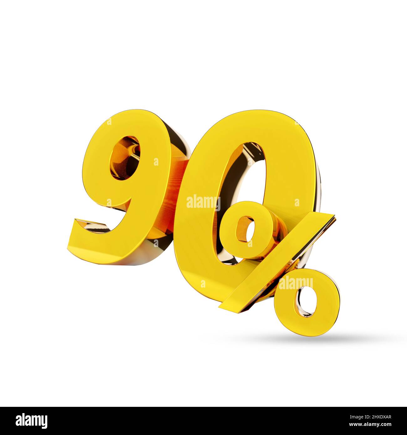 3d render 90 percent sign hi-res stock photography and images - Alamy